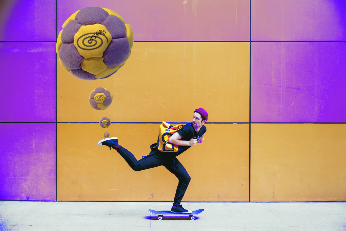 Footbag (Hacky Sack) games, information, and getting started.