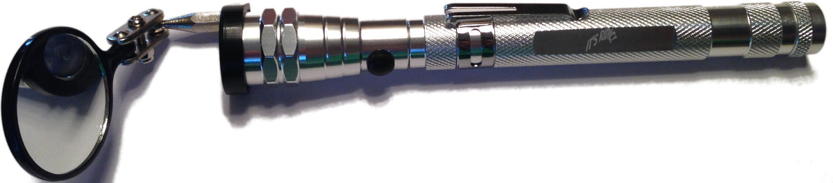 Extendible Magnetic Flashlight w/ MIRROR